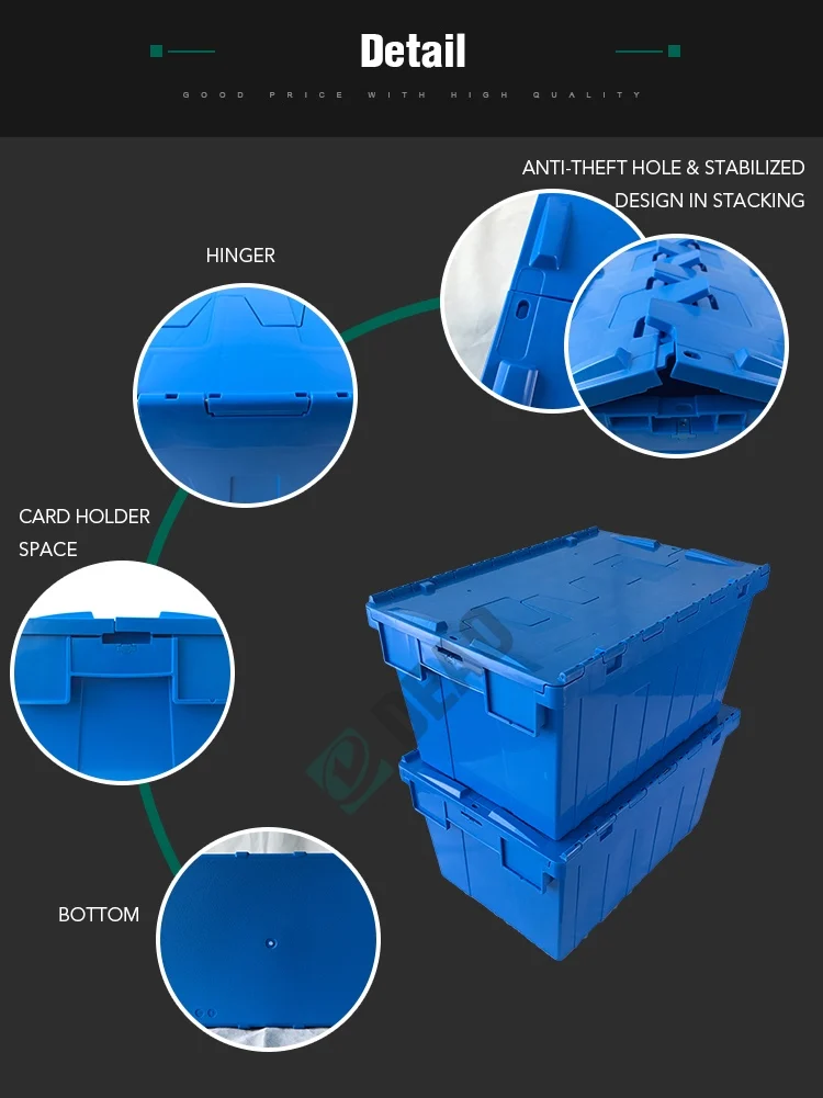 Logo Customize 20l Small Storage Box Turnover Crate With Lids Mini ...