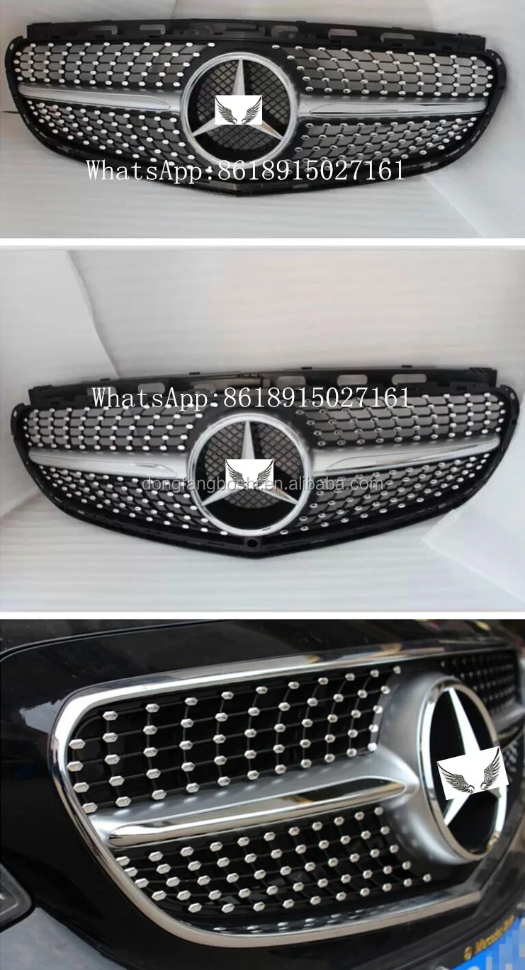 Replacement Full Star Style Diamond Front Grille For Mercedes Benz E ...