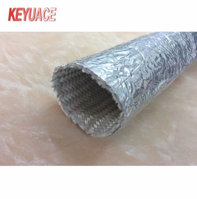OAF Aluminum Foil Glass Fiber Braided Sleeving - High Temp Insulation