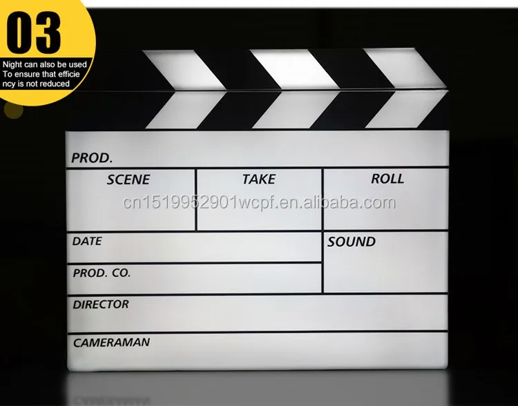 New Designed Led Clapper Board,Film Movie Clapper Board Light Box - Buy ...