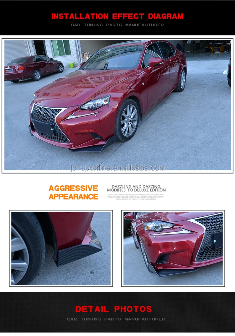 Carbon Fiber Is250 Is350 Is-f Car Bumper Front Splitter For Lexus Is F ...