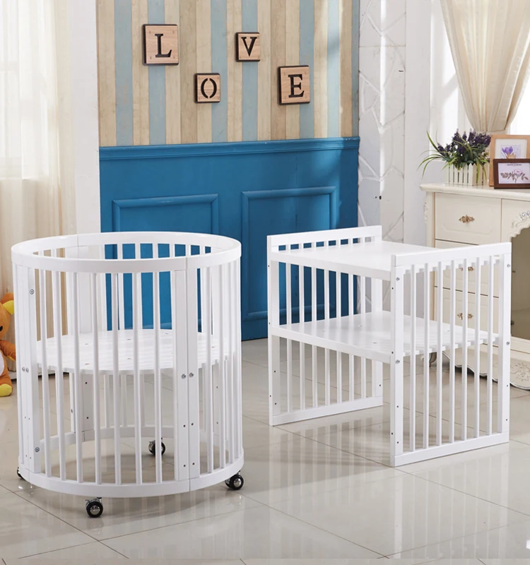Humanized Design Safety Wooden Babi Bed New Born Bed With Wheels - Buy ...