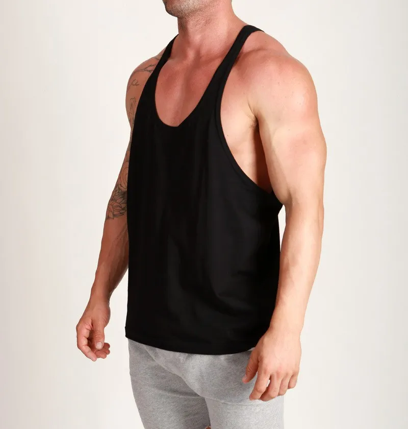 Mens Black Loose Y Back Singlet - Buy Mens Singlet,Loose Singlet,Y Back ...