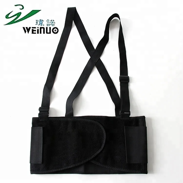 Black Brace Safety Back Support Girdle Lumbar For Working pain relief ...