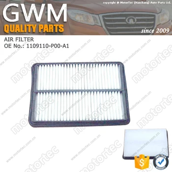 Oe Great Wall Spare Parts Air Filter 1109110-p00-a1 - Buy Air Filter ...