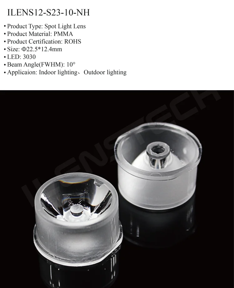 3030 Smd Led Lens 10 Degree Pmma Optical Lens For Spot Lighting - Buy ...