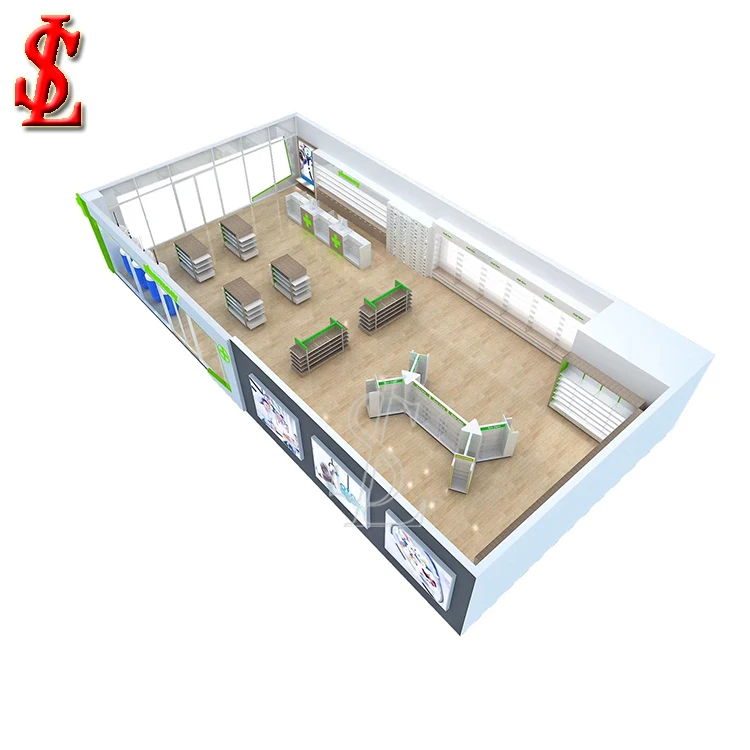 Wood Medical Drugstore Pharmacy Counter Design Pharmacy Shop Interior ...