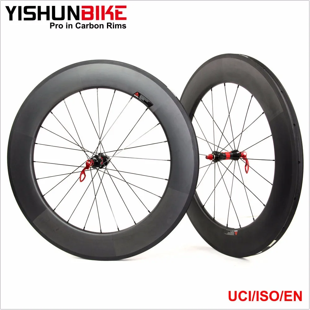 2017 Newest Design 700c Bike Wheelset T700 Full Carbon Road 88mm ...