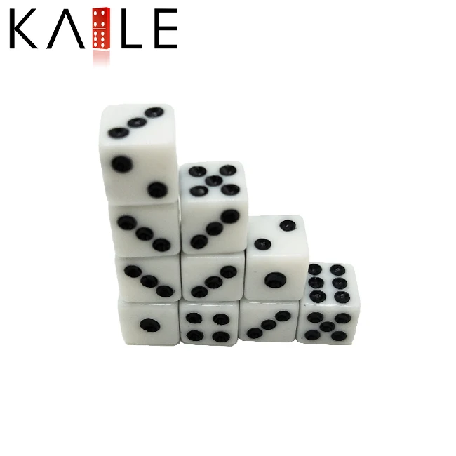 8mm Square Corner White With Black Dot Dice Game - Buy Dice Game,8mm ...
