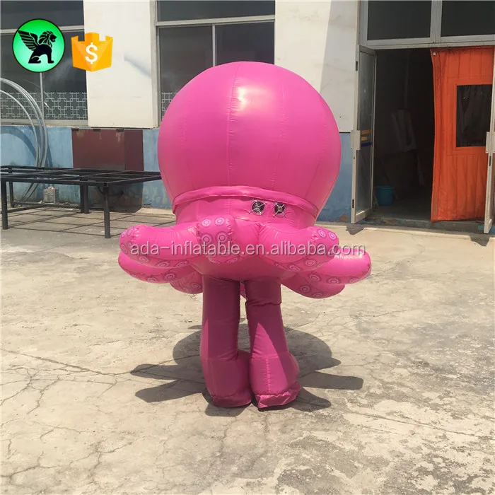 2m Pink Octopus Costume Inflatable Customized Moving Inflatable Octopus ...