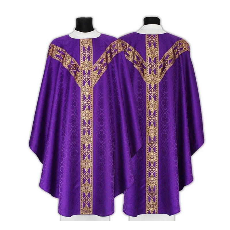Embroidery Chasuble Catholic Designs Church Robe - SMQ