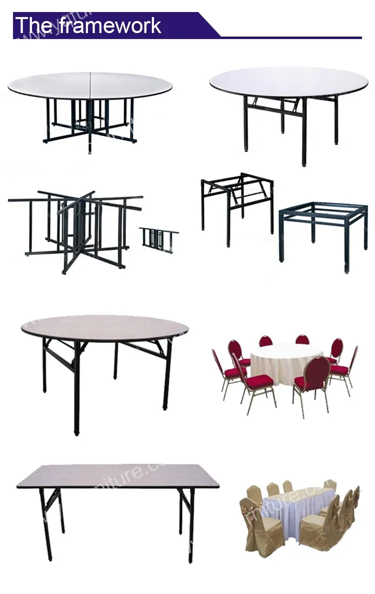 8ft Wooden Banquet Dining Pvc Round Table For 10 People - Buy 8ft Round ...