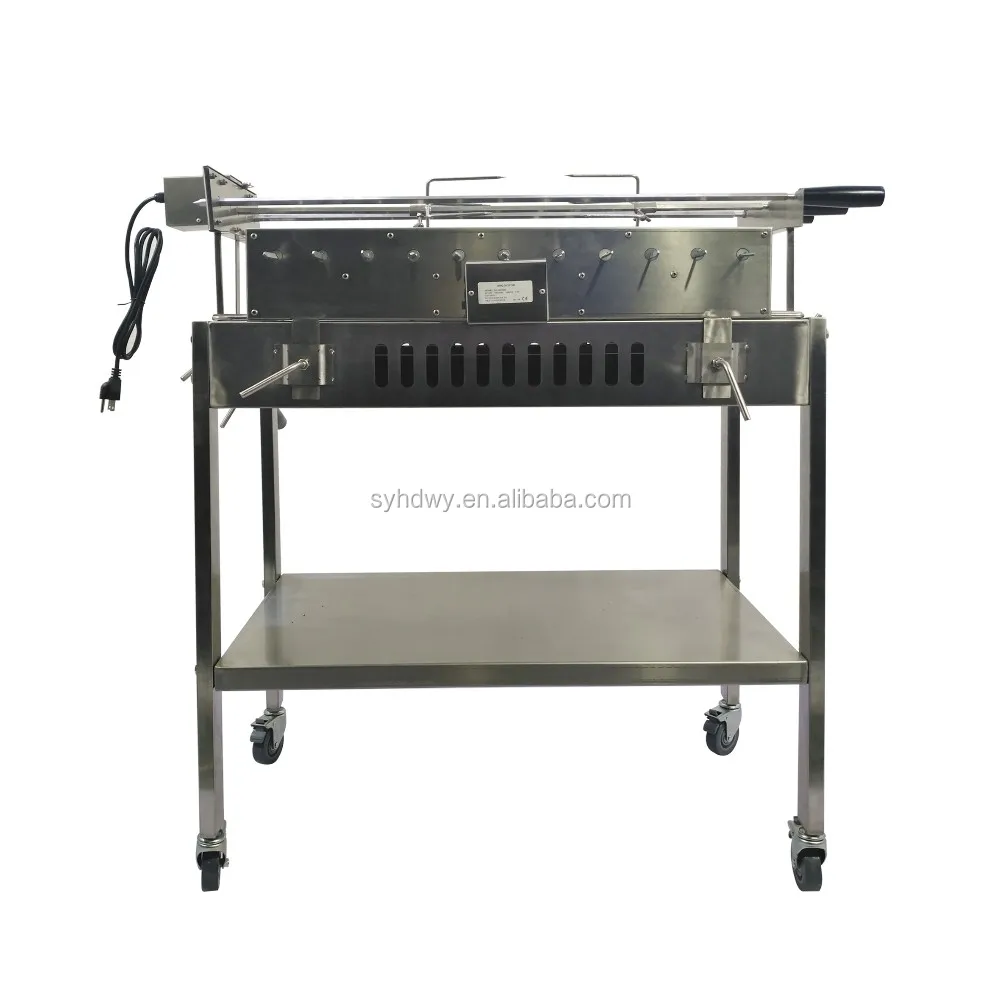 Charcoal BBQ Spit Rotisserie Souvla Cyprus Grill - Portable & Adjustable