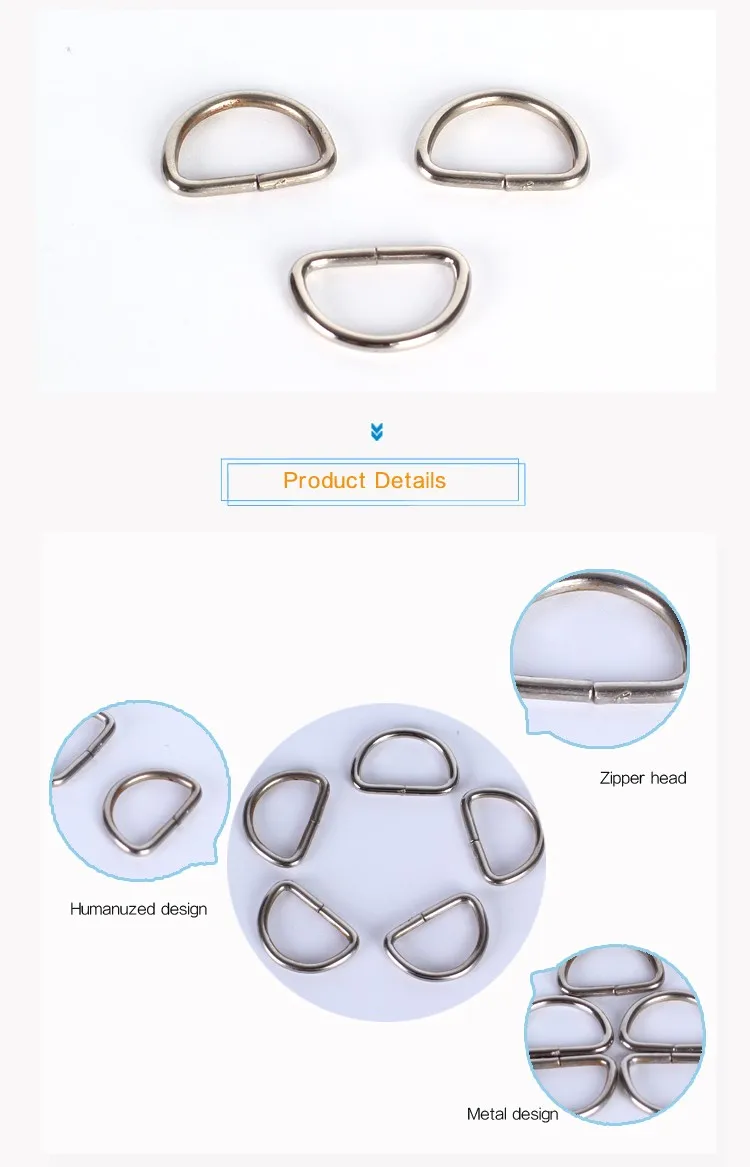 Wholesale Screw Aluminum Stainless Steel Metal D Ring Bag Ring D Ring ...