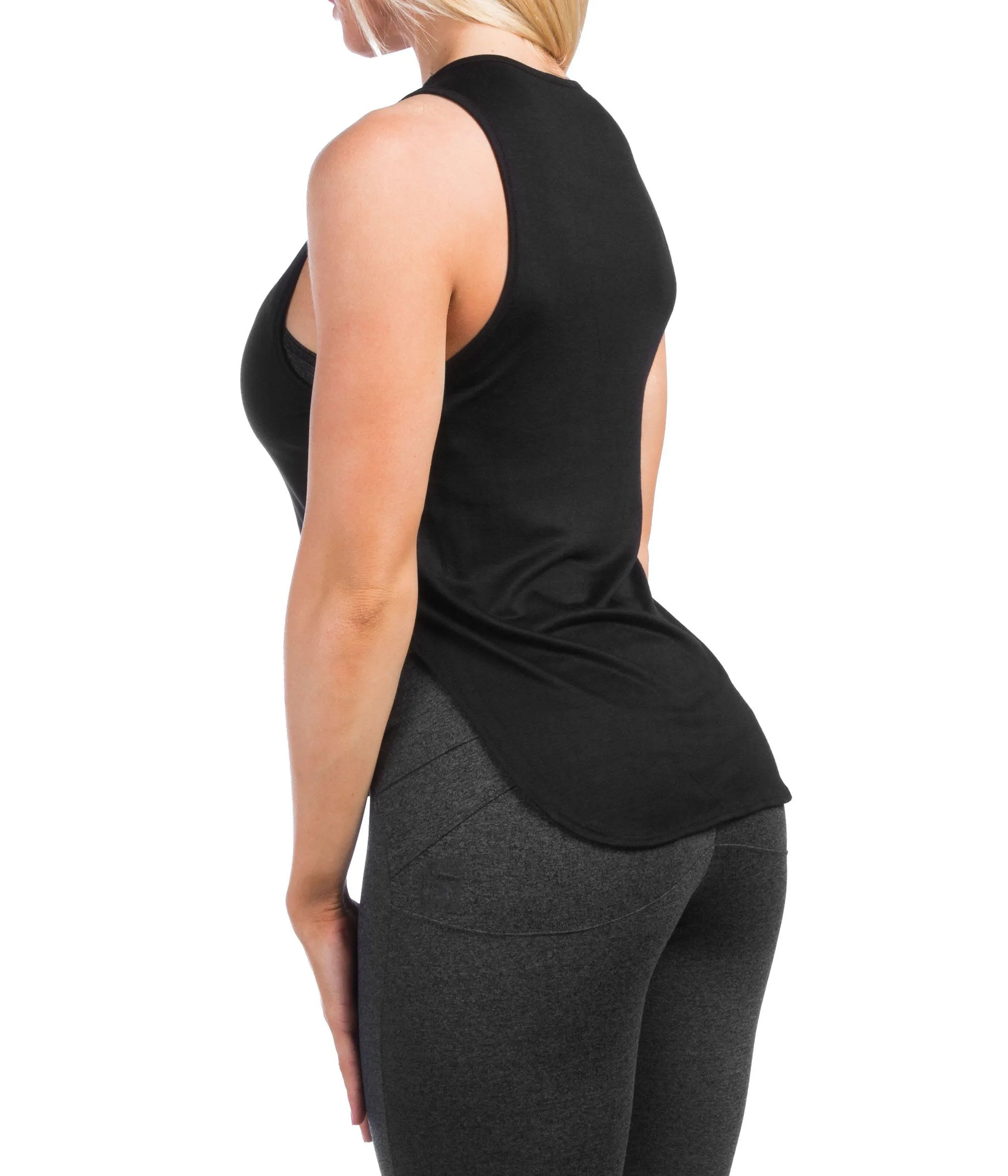 Ms-2248 Custom Women High Side Slit Deep Side Cut Unique Scoop Bottom ...