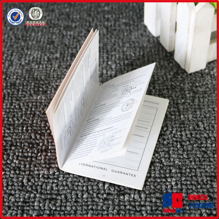 Custom Printed Manuals Paper Book/instruction Card/brochure Card - Buy ...