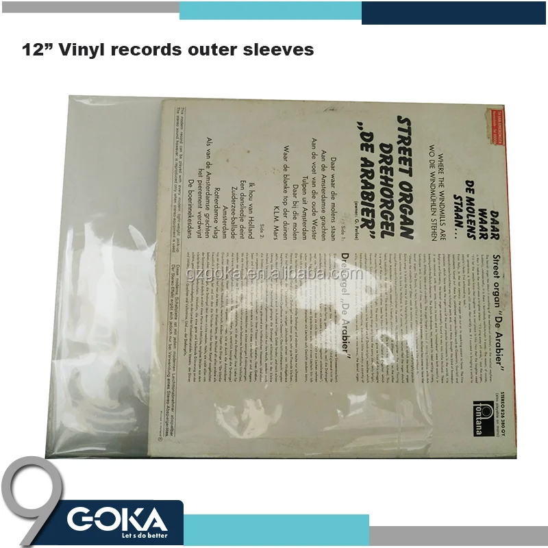 100 Clear Plastic Protective Lp Outer Sleeves 3 Mil. Vinyl Record ...