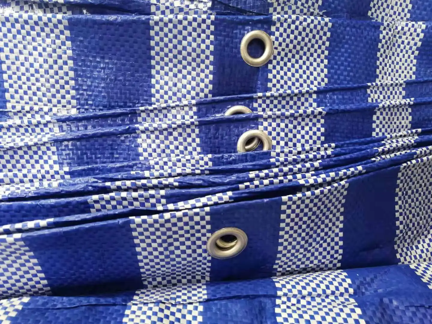 Blue And White Striped Straw And Tarps,Plastic Woven Cloth Covering For ...