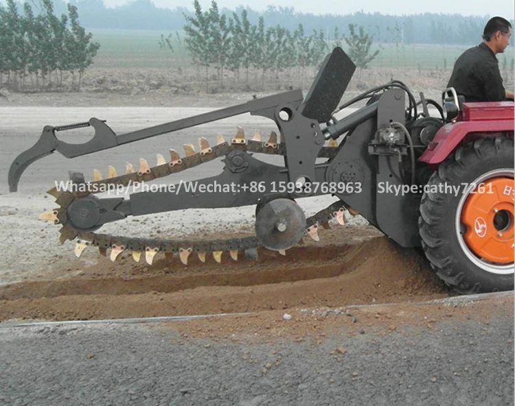 Tractor 3 Point PTO Chainsaw Digging Ditcher Mini Walk Behind