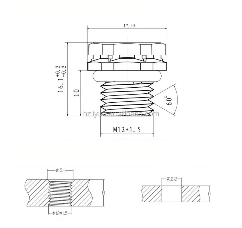 Breathable Waterproof Ip 68 M12 E-ptfe Moisture Permeable Vent Plug ...