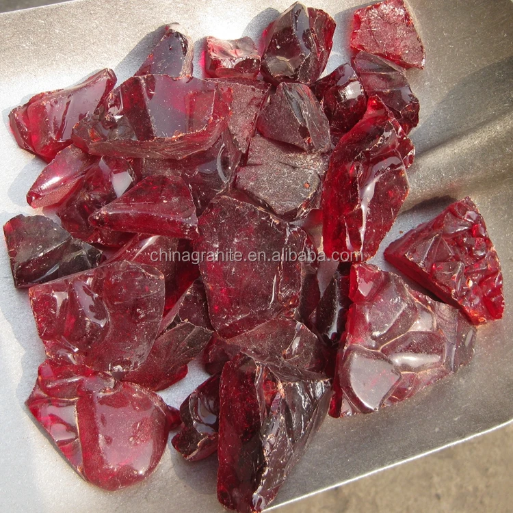 Red Broken Landscape Clear Beautiful Glass Crushed Rock For Sale - Buy ...