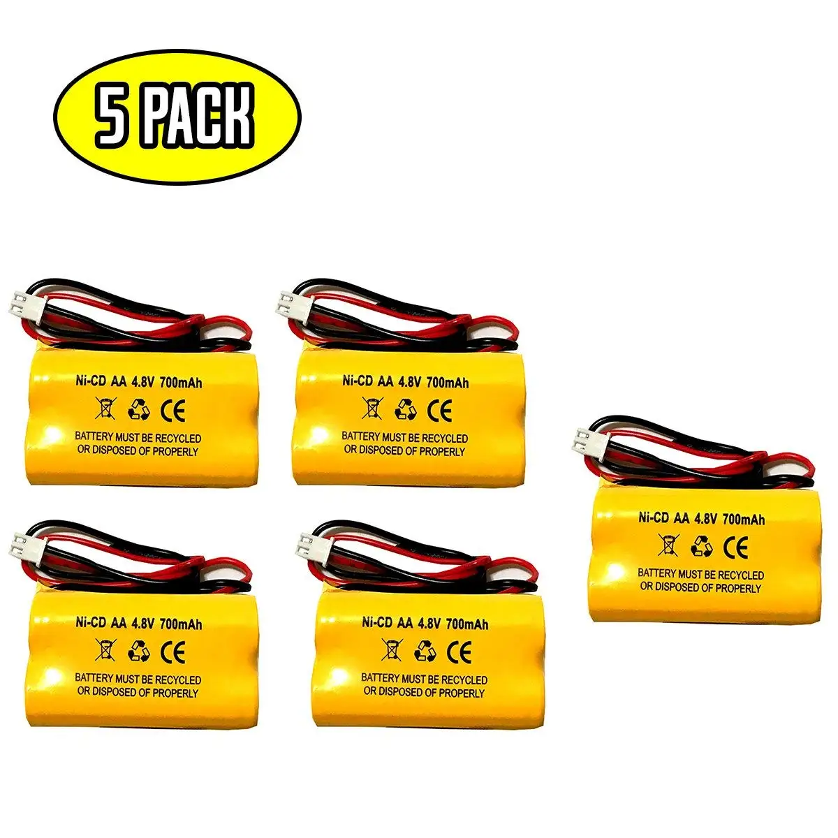 2 Pack BST D-AA900BT Custom-332 Dantona ELB CS01 Ni-CD AA 900mAh 1.2v ...