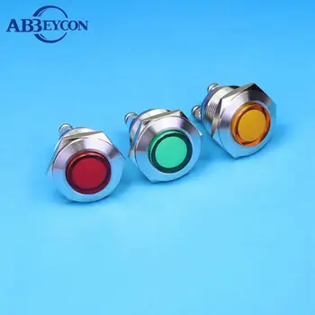 10mm Green Led 24vdc 440v Led Light Pilot Signal Lamp Light On Water ...