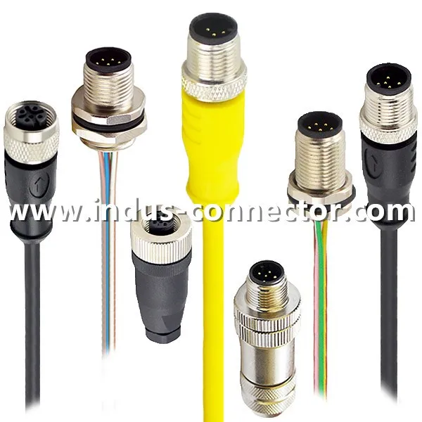 Pcb Panel Mount 90 Degree M12 D Code 4 Pin Male Female Angle Profinet ...