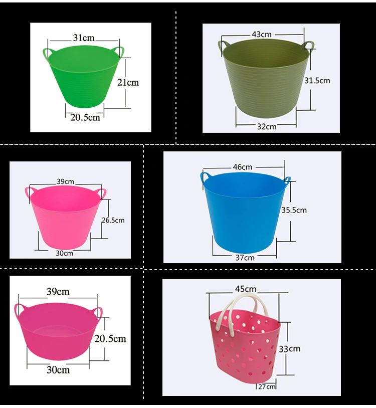 Plastic Foot Bath Bucket Plastic Deep Pail Plastic Round Bucket Ideal ...