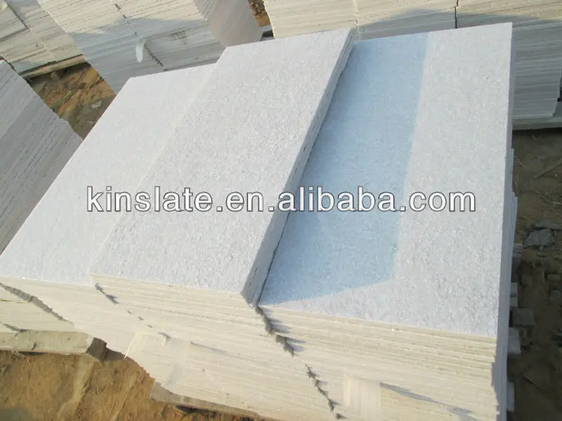 Natural Stone Top Quality White Quartzite Floor Tile Flamed Quartzite ...