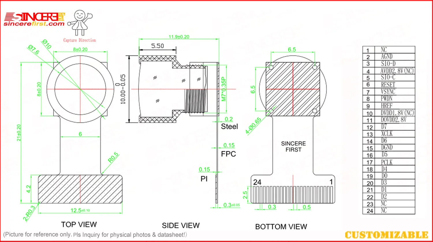 Manufacturer Galaxycore Gc0308 Camera Module For Optronics Solutions ...