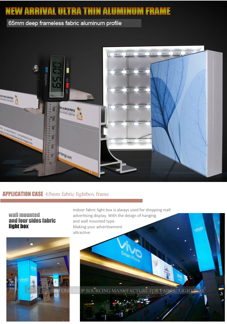 Pvc Film Backlit Wall Panel Billboard Display Fabric Signage,Led ...
