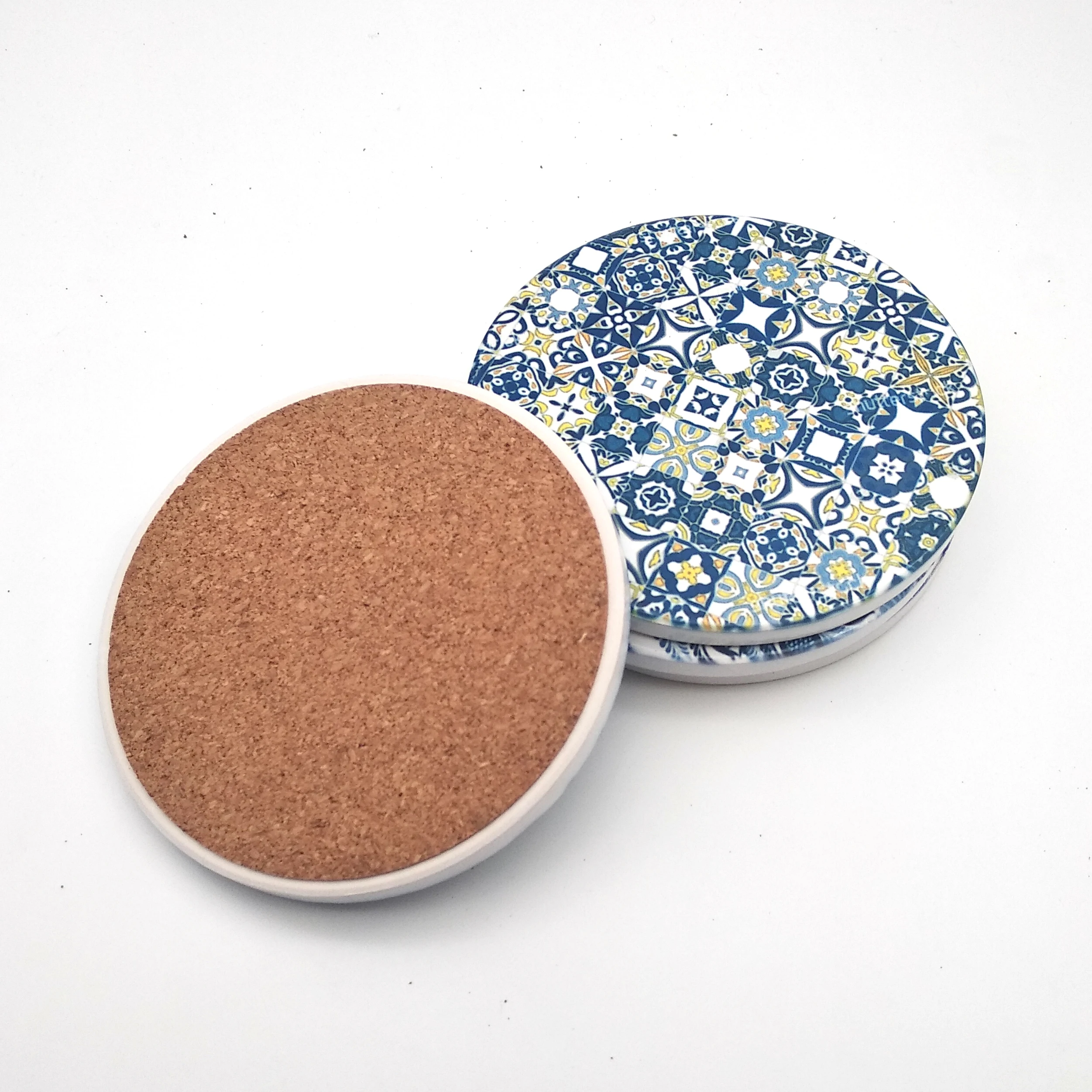 4pc Set Absorbent Ceramic Stone Coaster For Drink - Buy Absorbent ...