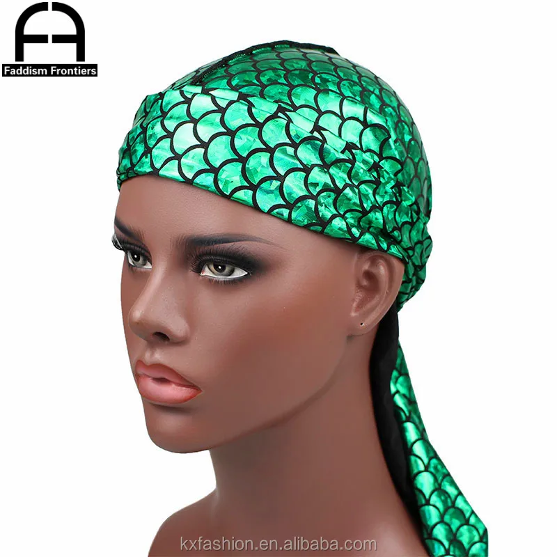 New Men Fish Scale Silky Durags - Buy Durag,Silky Durag,Fish Scale ...