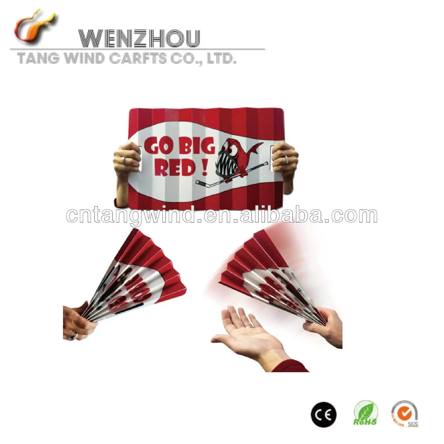 Custom Printed Sport Fan Banner / Fan Clapper Banner Noise Maker - Buy ...