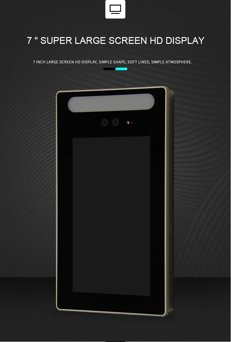 Face Recognition Biometric Time Attendance System - 8" Touch Screen Scanner