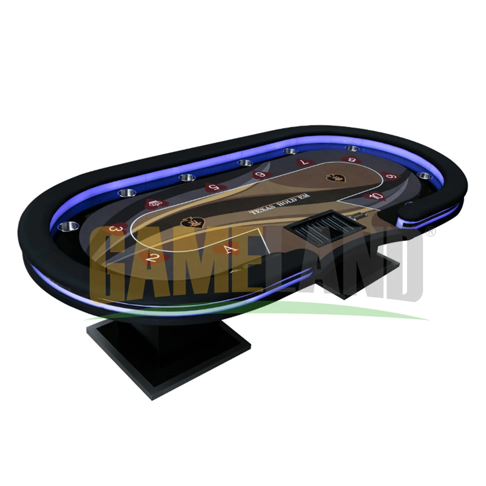 Customized Poker Table With Led Lamps,Usb Interfaces,Chip Tray - Buy ...