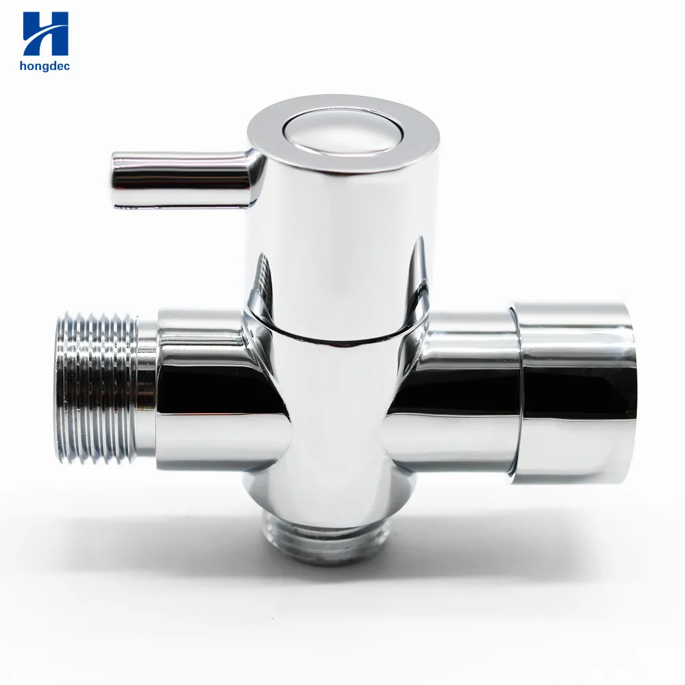 3-way Tee Connector T-adapter With Shut-off Valve For Toilet Bidet ...