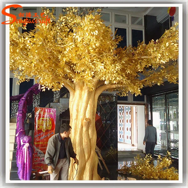 Large Outdoor Artificial Golden Tree Fake Decorative Wedding Wishing ...
