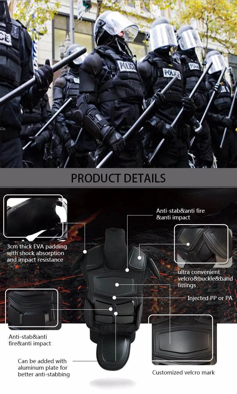 Light Fire Resistant Anti Riot Body Protector Body Vest - Buy Anti Riot ...