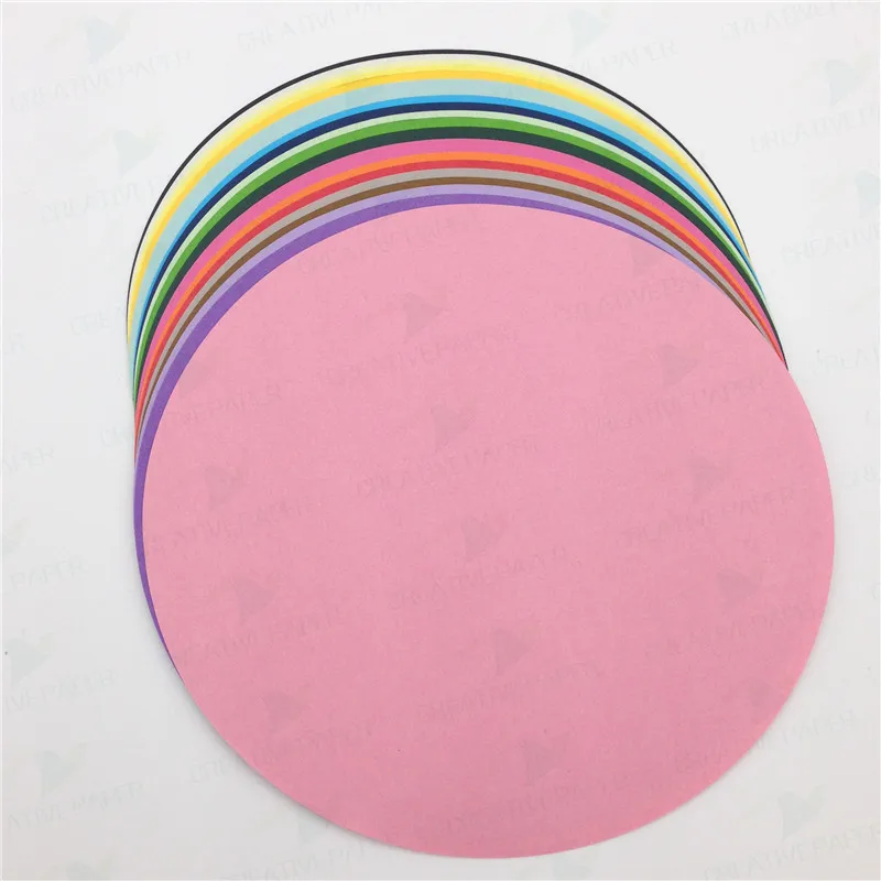 Round Color Origami Paper For Diy Craft And Punch - Buy Origami Paper ...