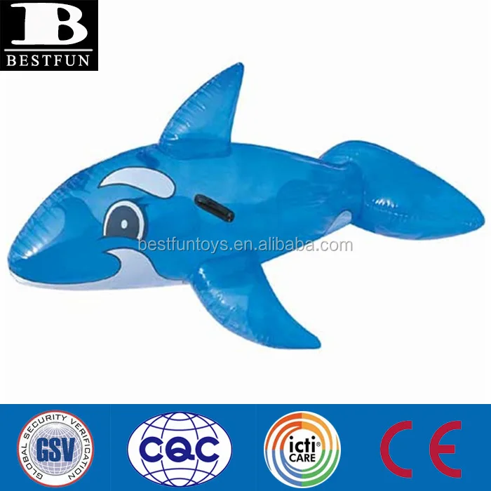 Inflatable Shark Rider For Children Durable Plastic Blow Up Sea Animal ...