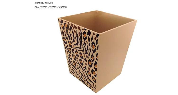 Leopard Print Custom Waste Bin - Buy Custom Made Trash Cans,Waste Bin ...