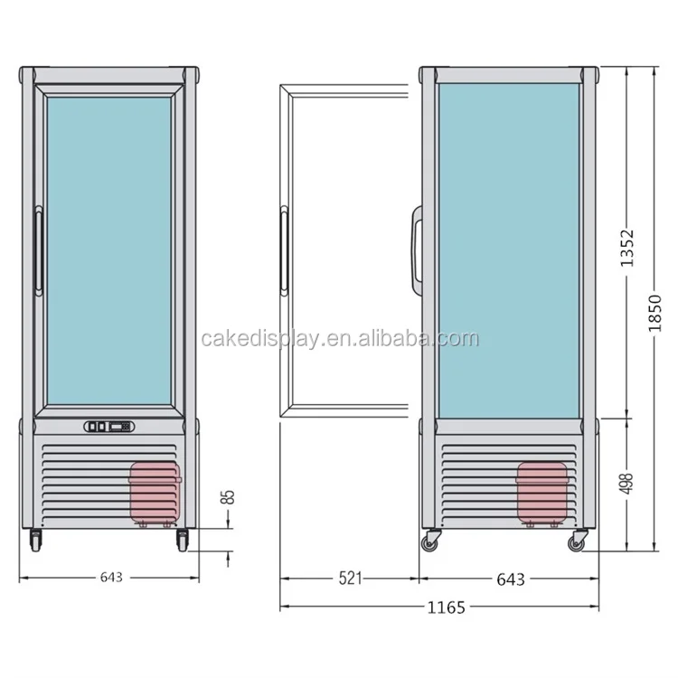 Rotating Cake Display Refrigerator - Snowland SCLG4-418F