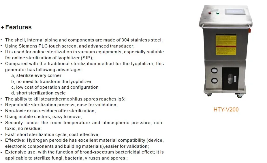 Vapor Hydrogen Peroxide Generator (vhps) - Buy Hydrogen Peroxide ...