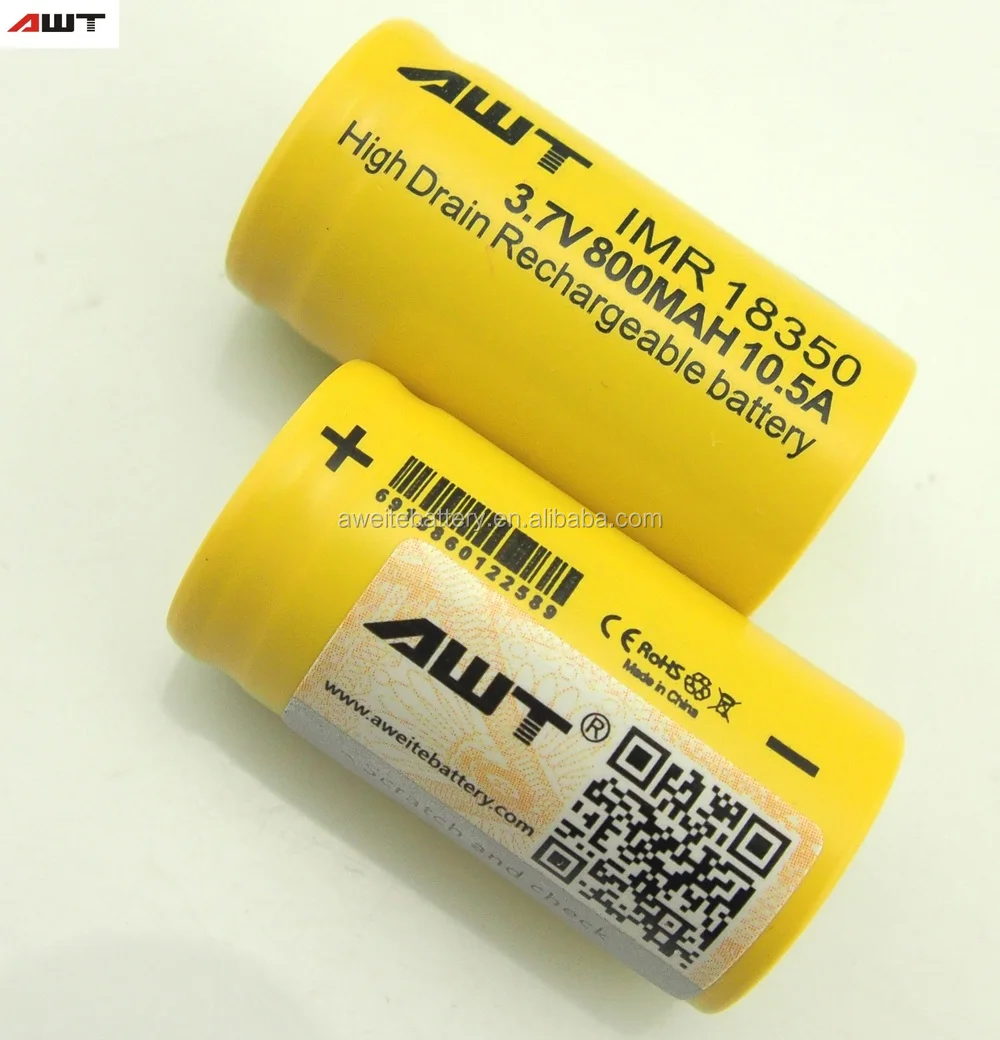 Wholesale Awt 18500 1200mah 18a Battery Vs 13650 Battery Vv Mod - Buy ...