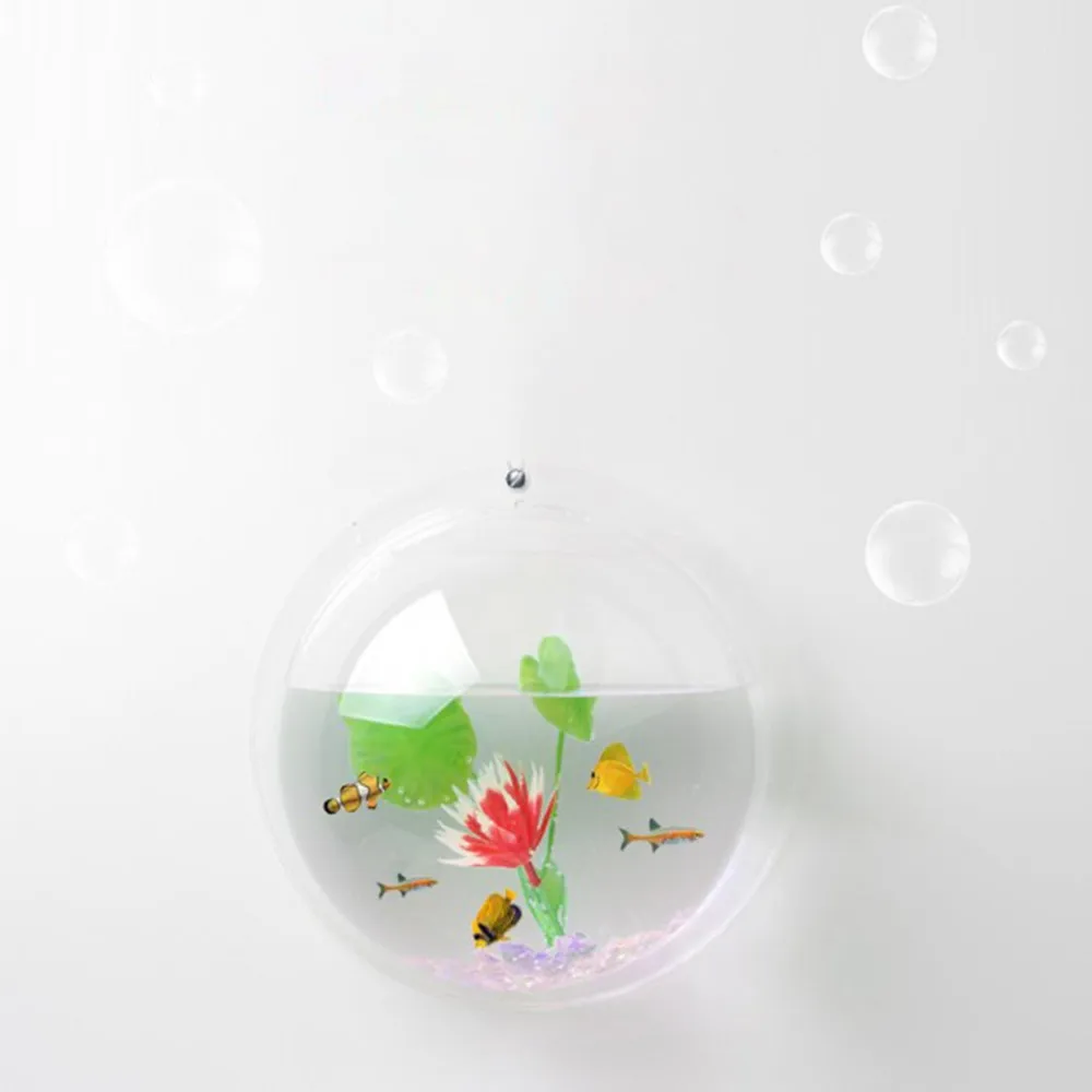 Unique Revolving Desktop 360 Degree Fish Tank With Glass Square Jar ...