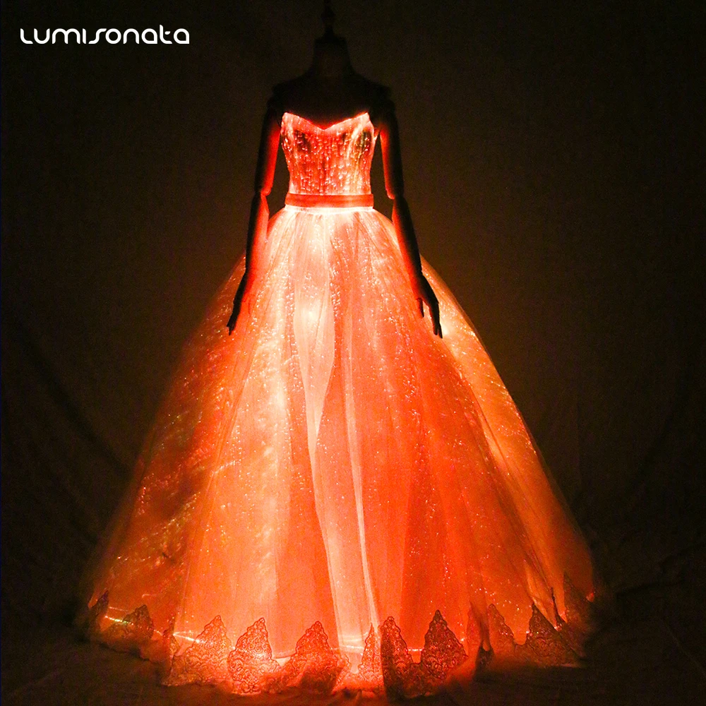 New Arrival Hot Sale Luminous Led Lights Prom Dress - Buy Led Dress For ...