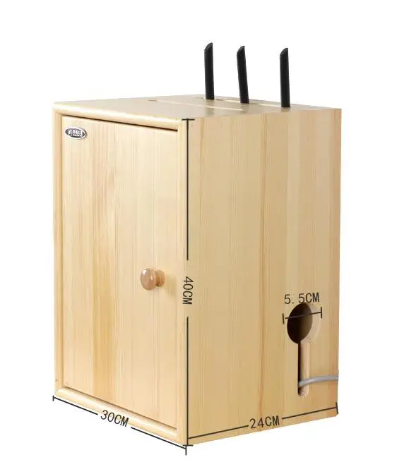 2 Layers Customized Selected Pine Simple Wall Mounted Solid Wood Router ...