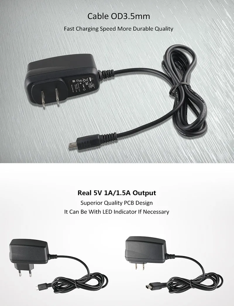 Mini 5 Pin 5v 1a Adapter Charger,Multi-plug Home Charger,Travel Charger ...